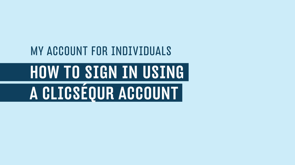 My Account For Individuals Revenu Québec